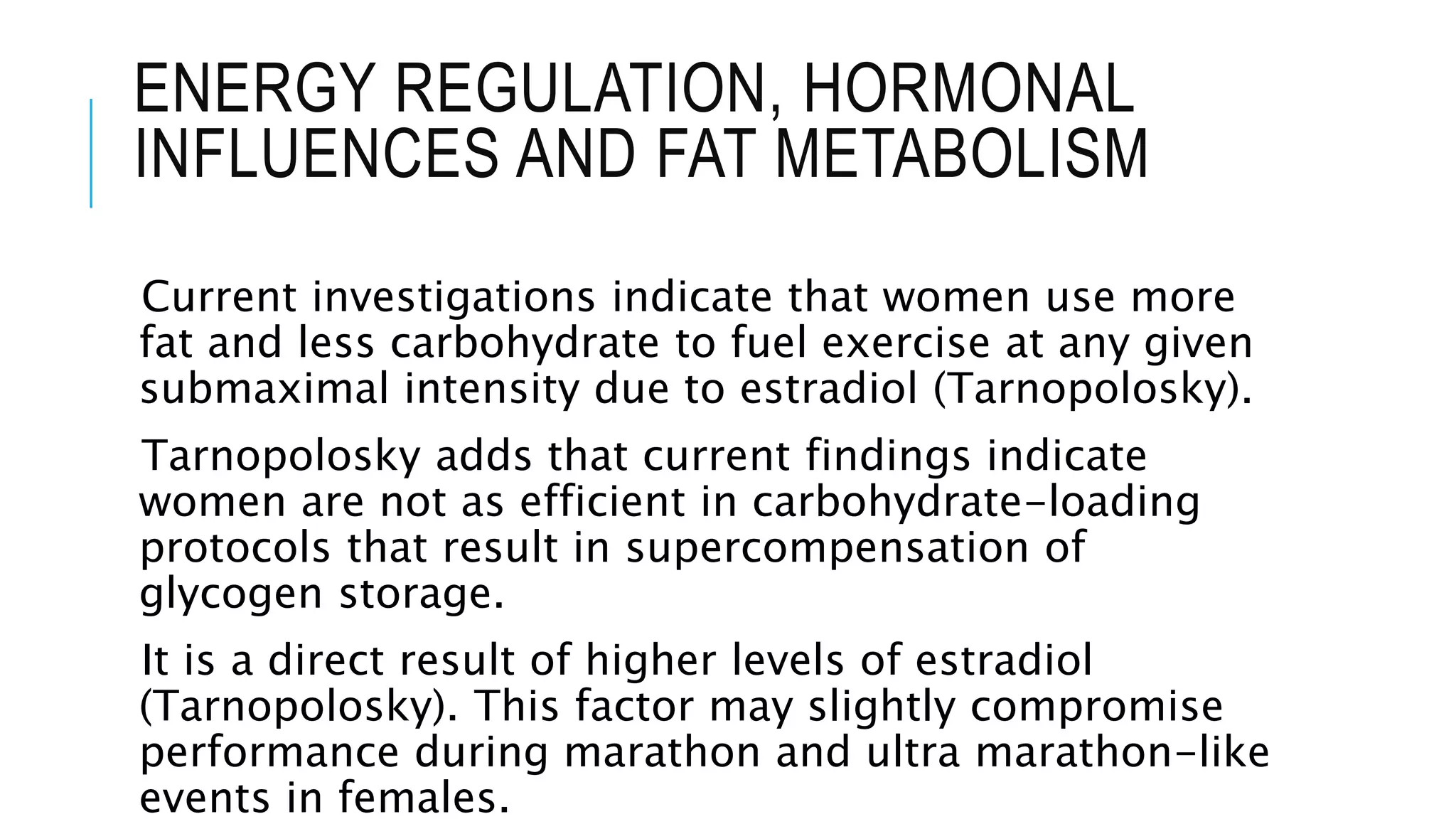 Role of female sex hormones in exercise | PPT