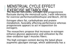 Role of female sex hormones in exercise | PPT