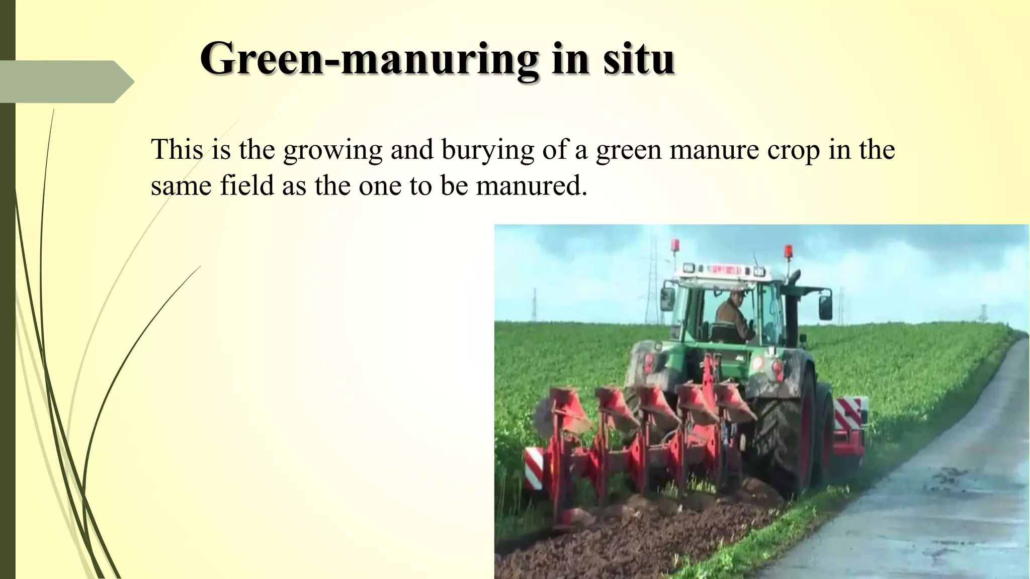 Role of fertilizer green manuring in conservation agronomy | PPT