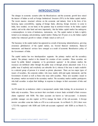 Role of fii in indian market | DOCX