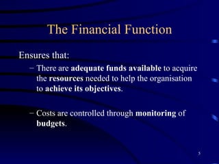Role of Finance CMD | PPT