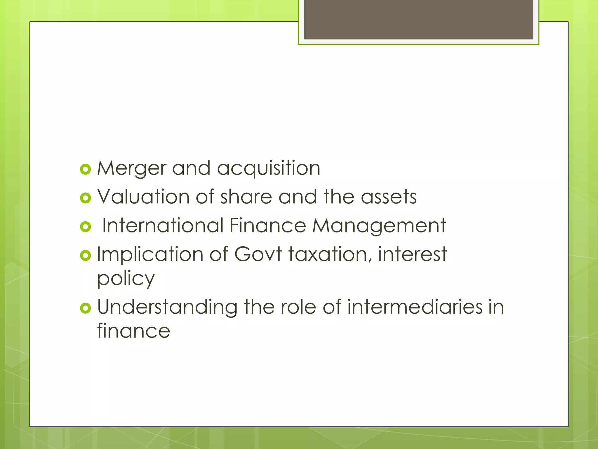 Role of finance manager | PPTX