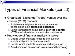 Role of financial markets | PPTX