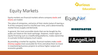 Role of Financial Markets Note - A-Level & IB Economics | PDF