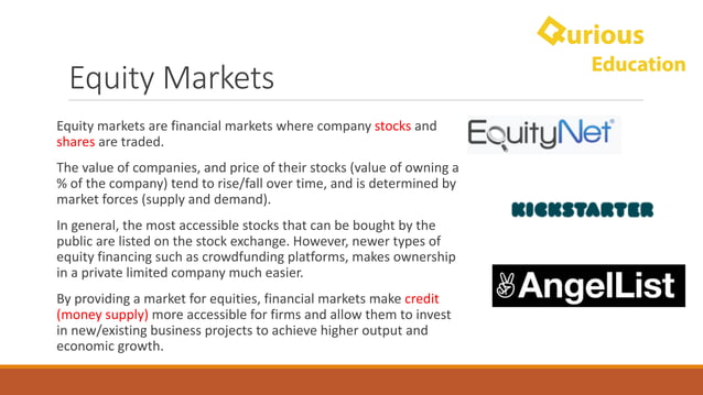 Role of Financial Markets Note - A-Level & IB Economics | PPT