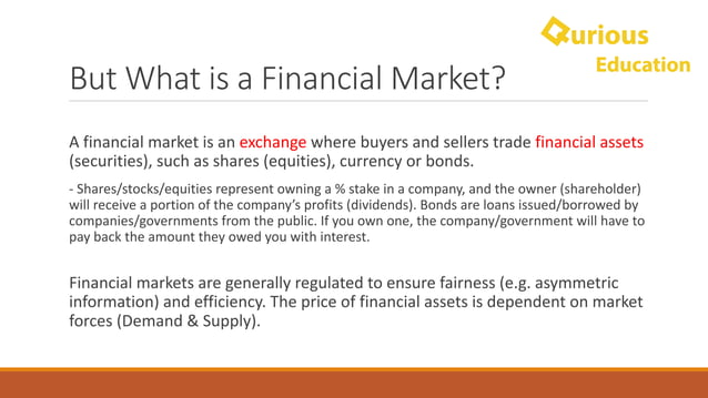 Role of Financial Markets Note - A-Level & IB Economics | PPT