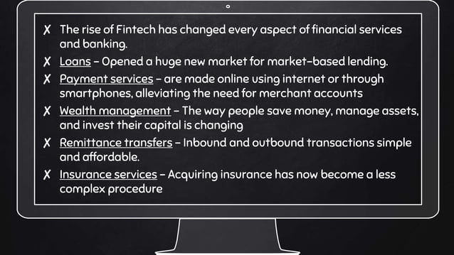 Role of fintech in banking | PPTX | Financial Industry | Industries