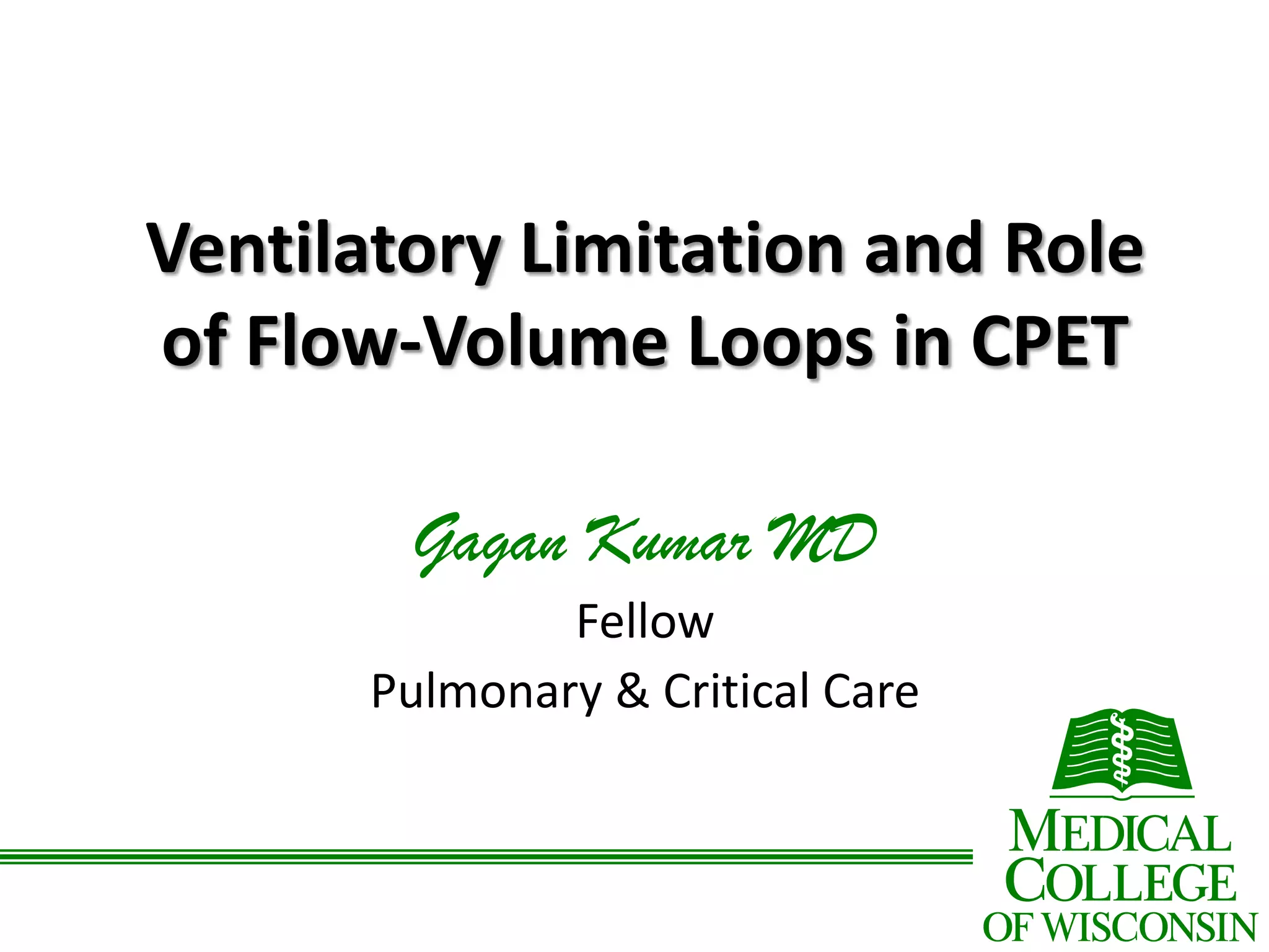 Role of flow volume loops in cpet | PPTX