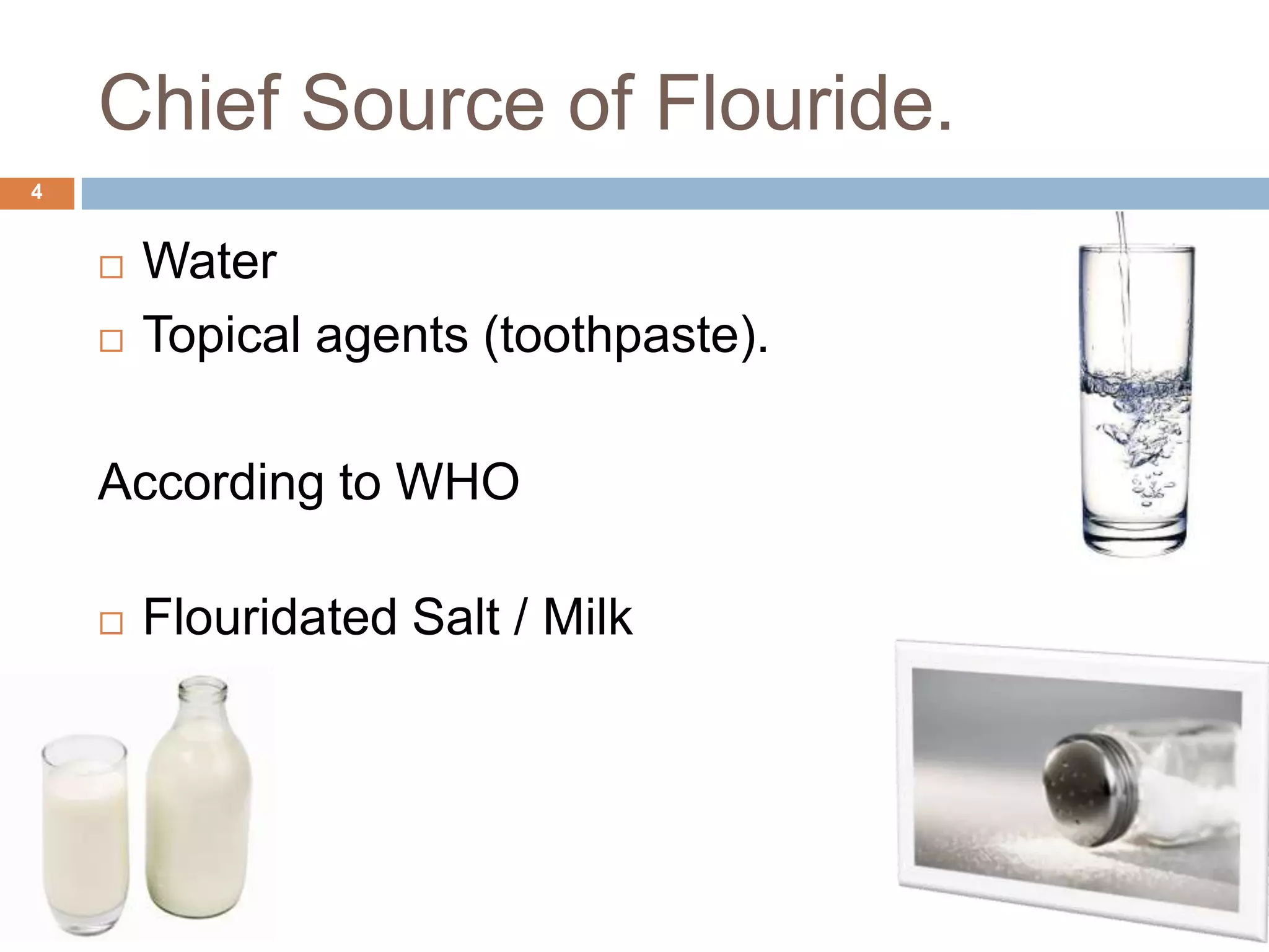Role of fluoride in dental health | PPTX