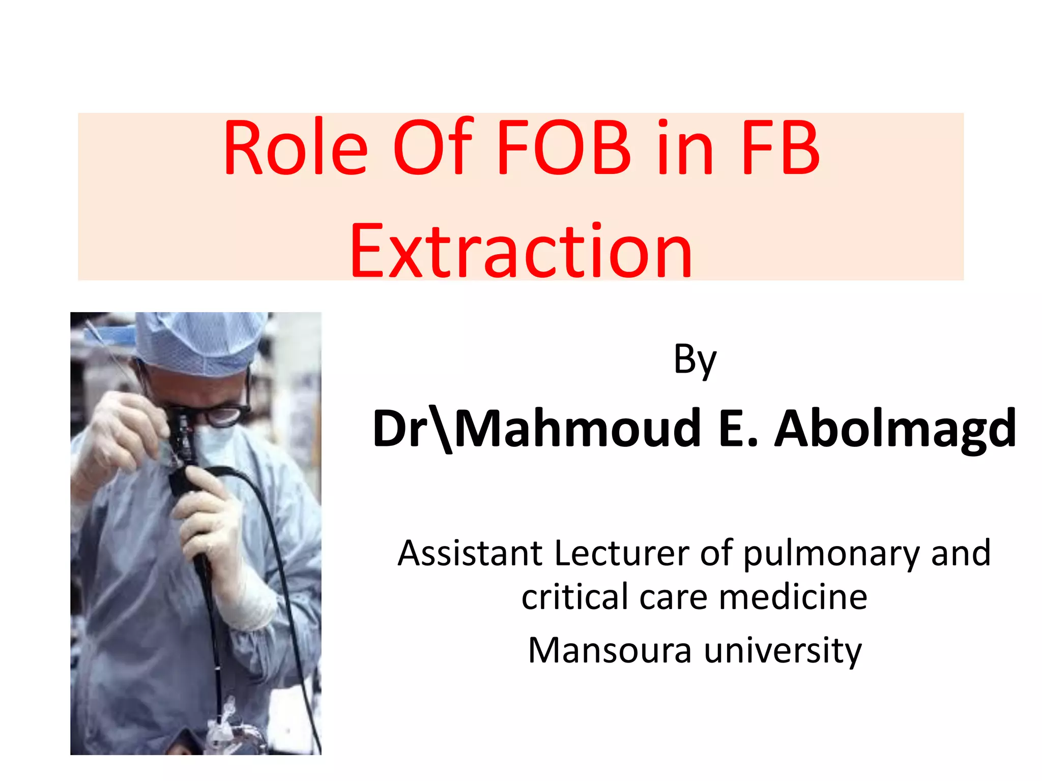Role of fob in FB extraction | PDF