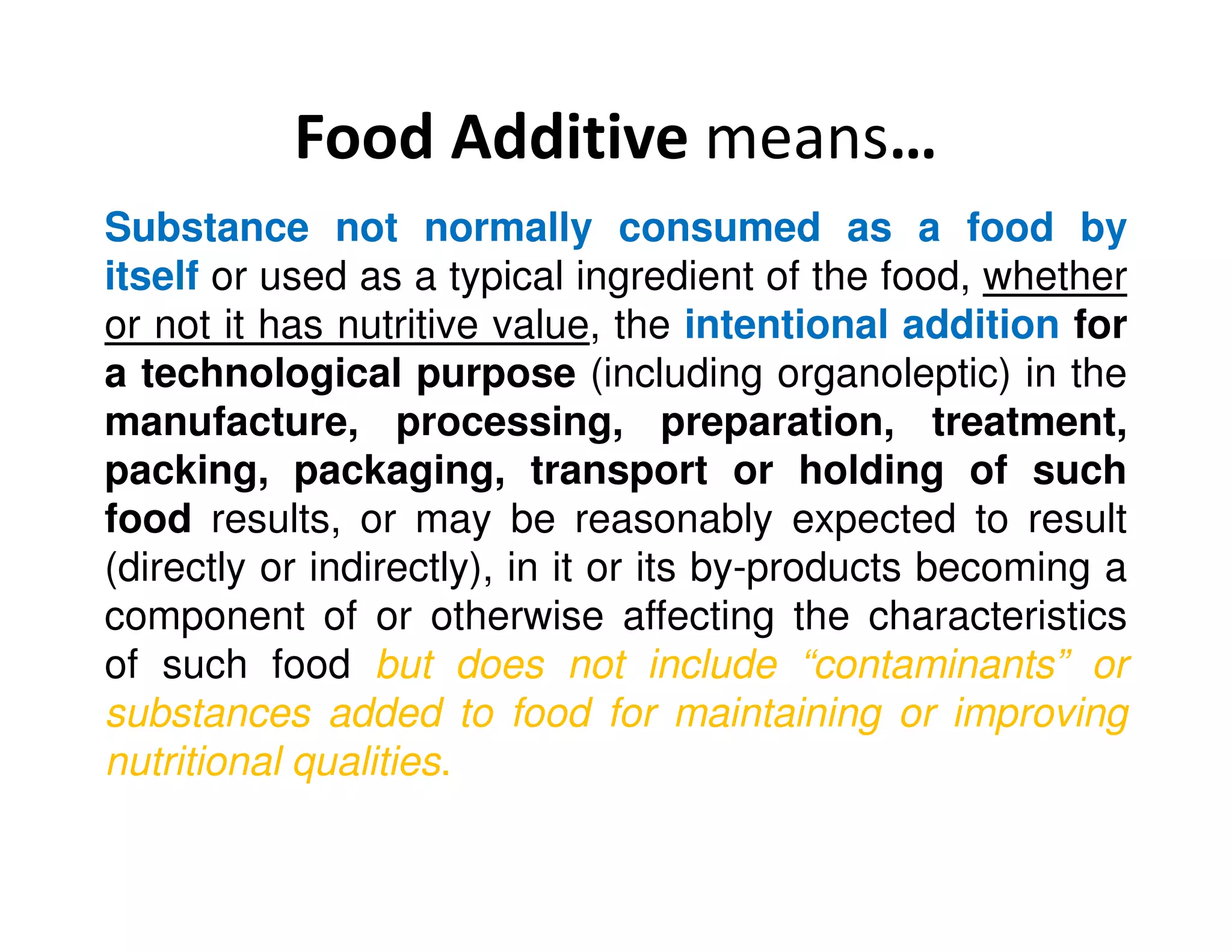 Role of Food Additives in Processed Food, Dr. Shaminder Pal Singh, VP ...