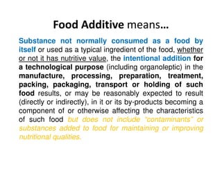 Role of Food Additives in Processed Food, Dr. Shaminder Pal Singh, VP ...
