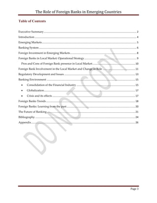 Role of foreign banks | PDF