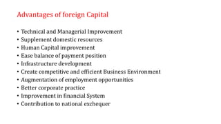 Role of foreign capital | PPTX