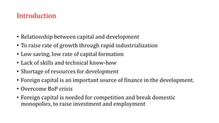 Role of foreign capital | PPTX