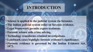 Role of Forensic Evidence in the Indian Judicial System - Abhijeet ...