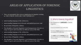 Role of Forensic Linguistics in Crime Analysis.pptx | Crime & Harmful Acts to Individuals ...