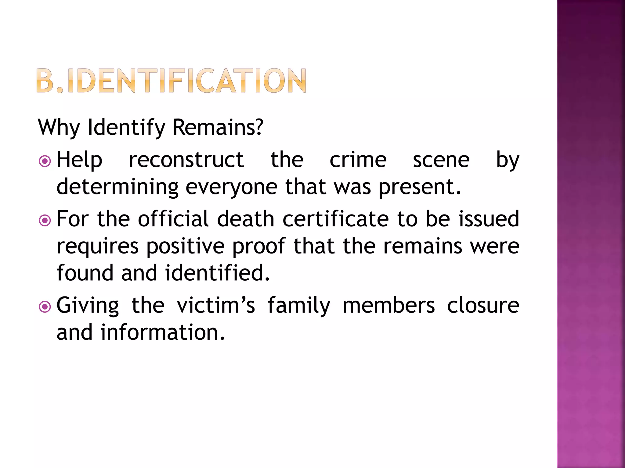 Role of Forensic Science in Mass Disaster Management | PPTX
