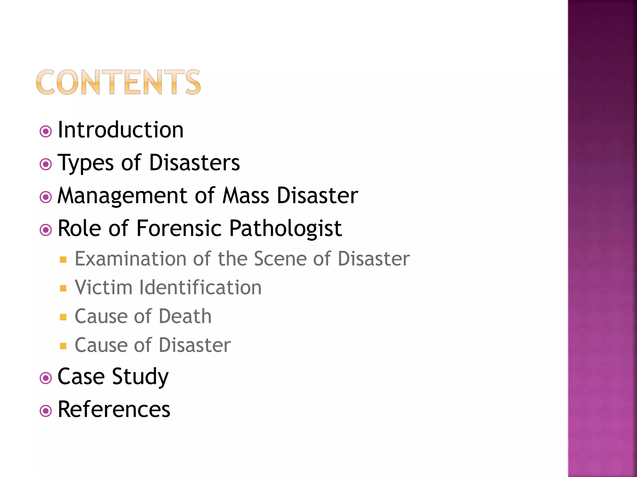 Role of Forensic Science in Mass Disaster Management | PPTX