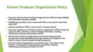 Role of FPO in diversification of crops | PPTX
