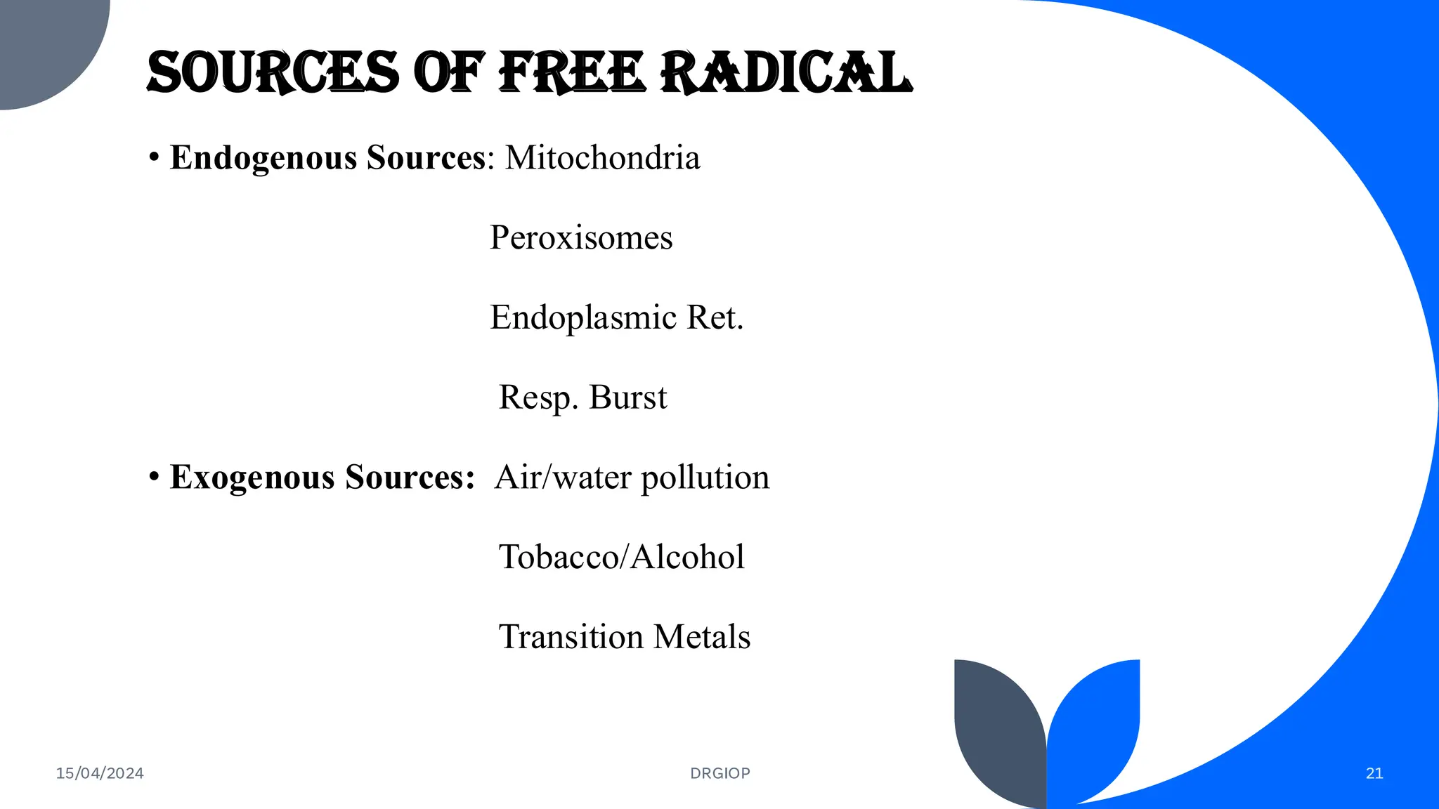 Role of Free Radicals in Etiopathology of Diabetes and ...
