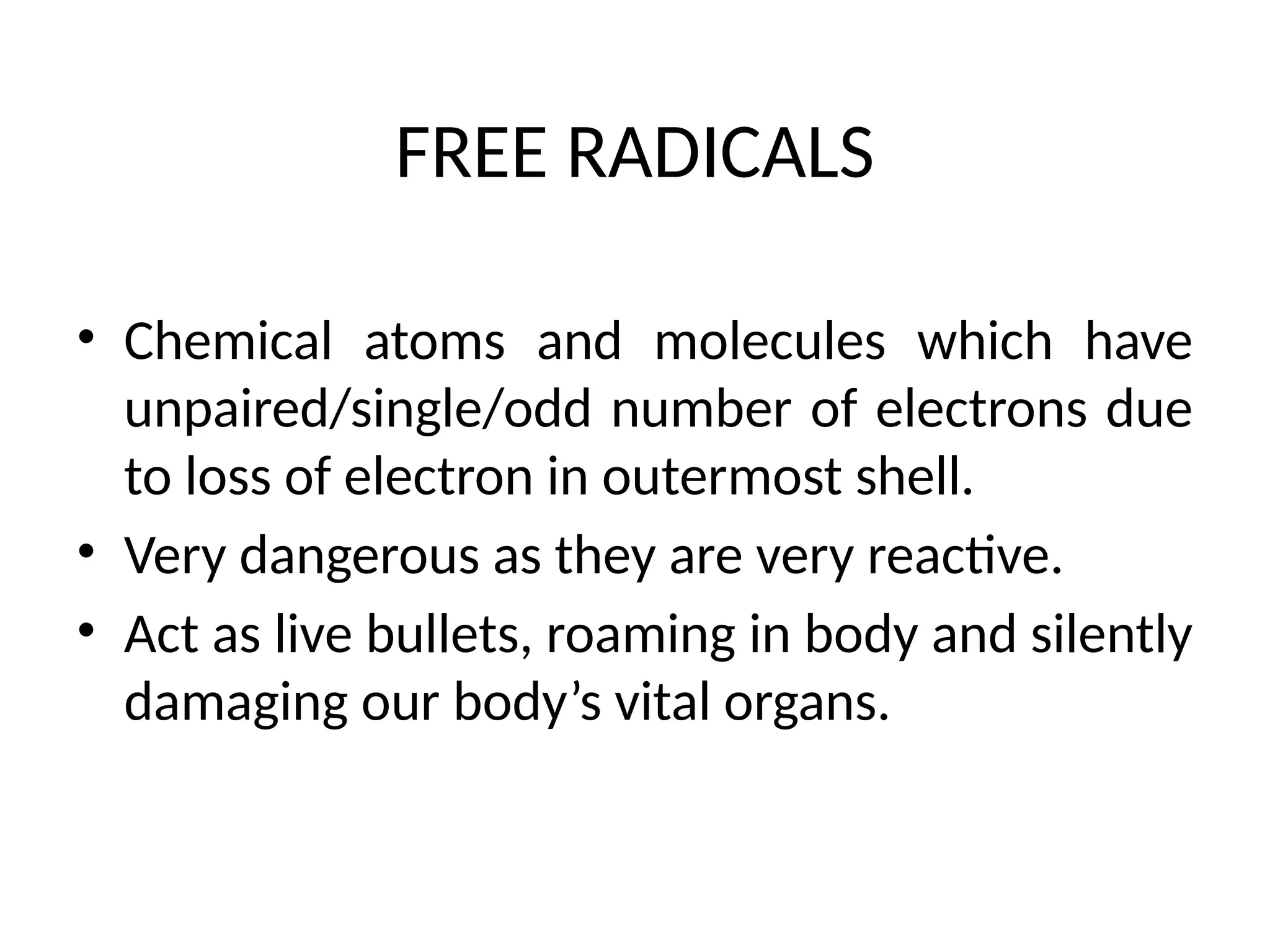 ROLE OF FREE RADICALS IN NEURODEGENERATIVE DISEASES ppt (2) (1).pptx | Brain and Nervous System ...