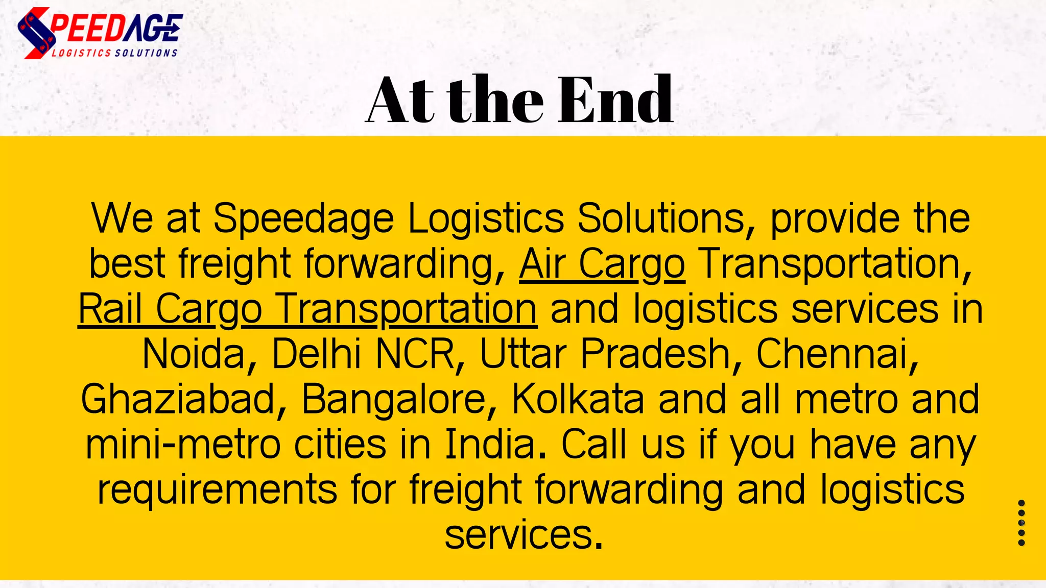 Functions or Roles of a Freight Forwarder - Speedage Logistics ...