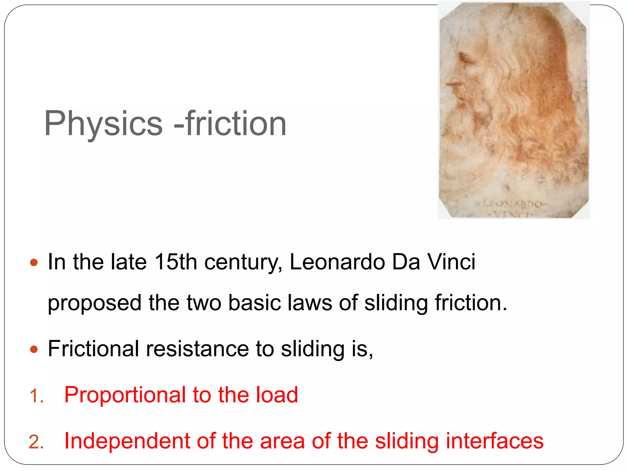 Role of friction in sliding mechanics | PPTX