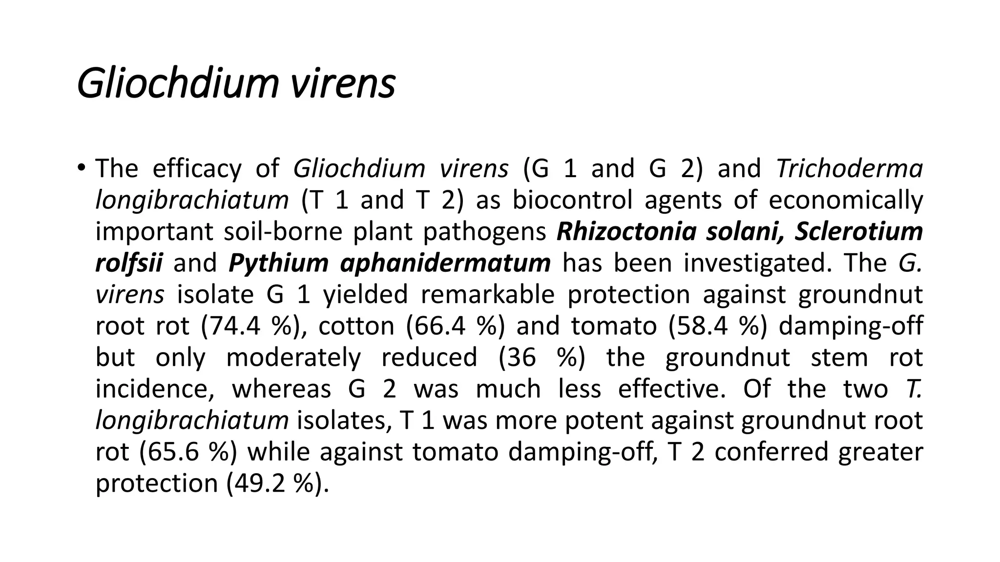 Role of fungi as biocontrol agents | PPTX