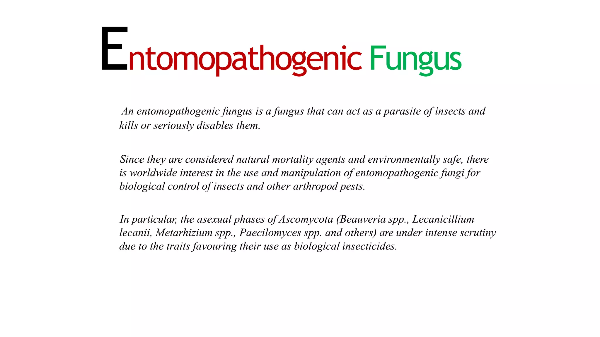 Role of fungi as biocontrol agents | PPTX