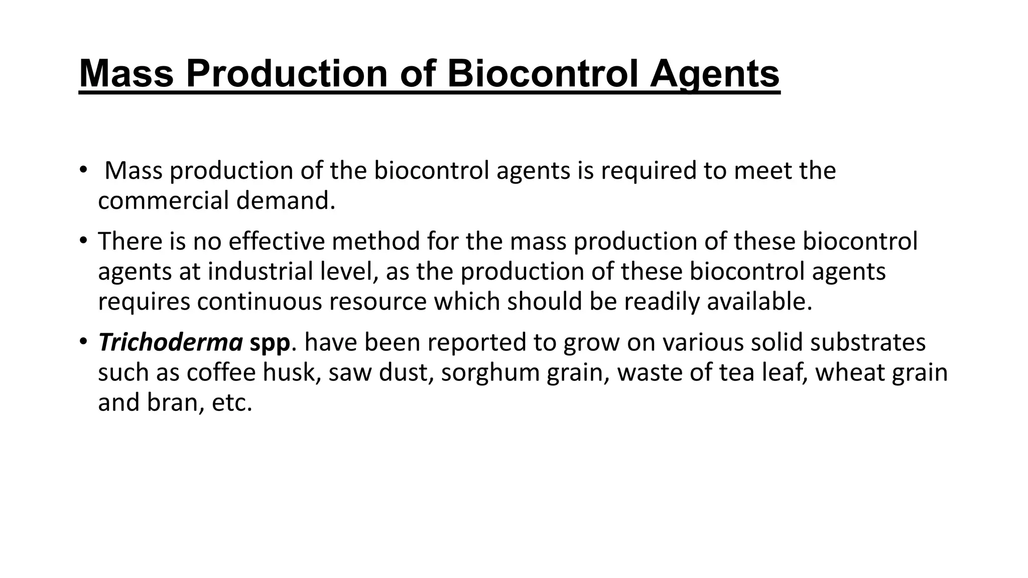 Role of fungi as biocontrol agents | PPTX