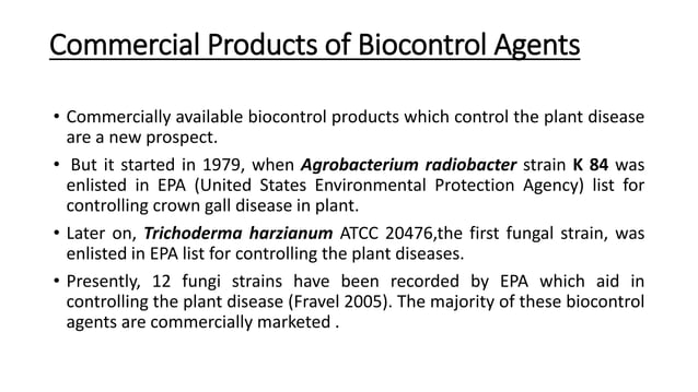 Role of fungi as biocontrol agents | PPTX