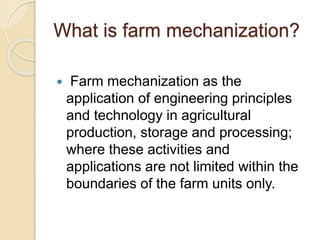 Role of gender in farm mechanization | PPTX