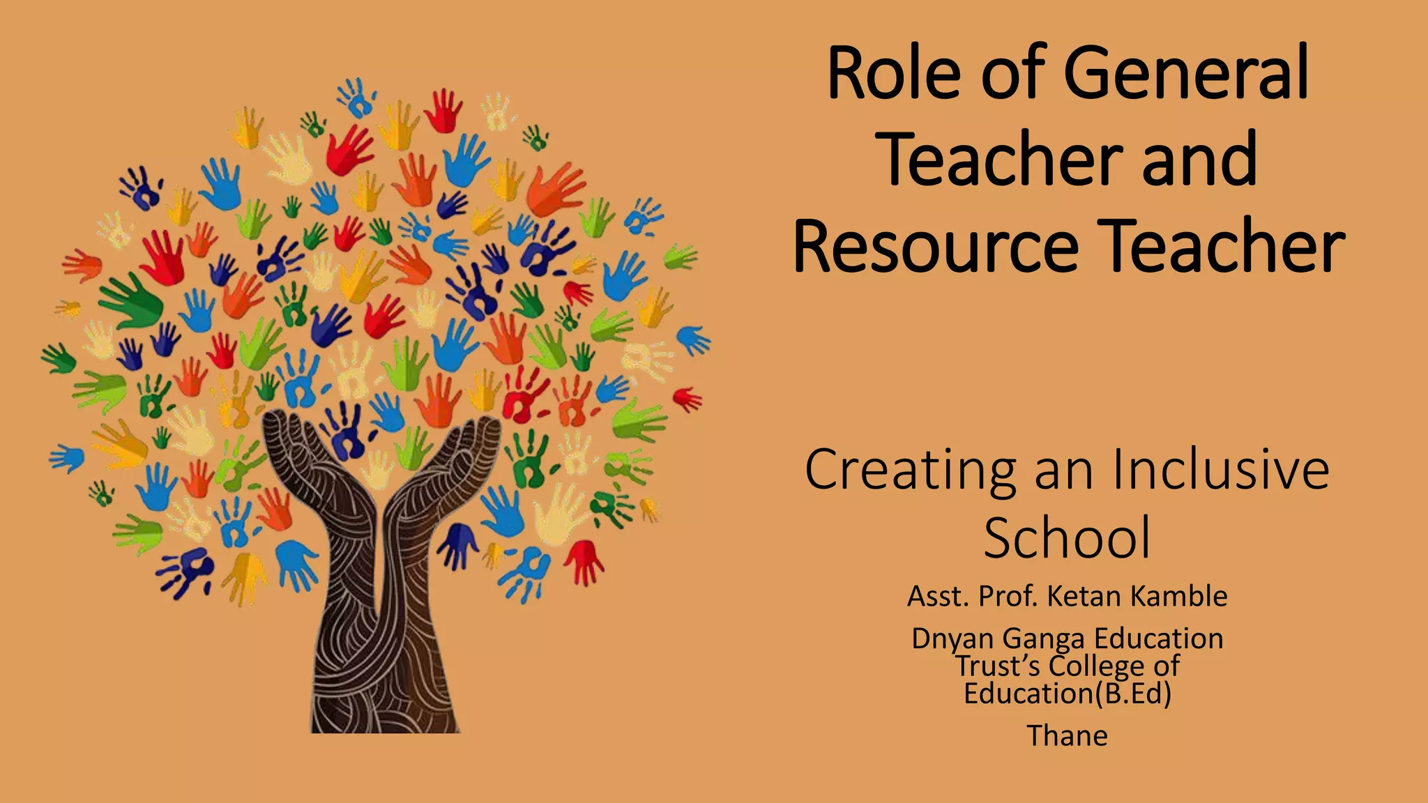 Role of general teacher and resource teacher | PPTX