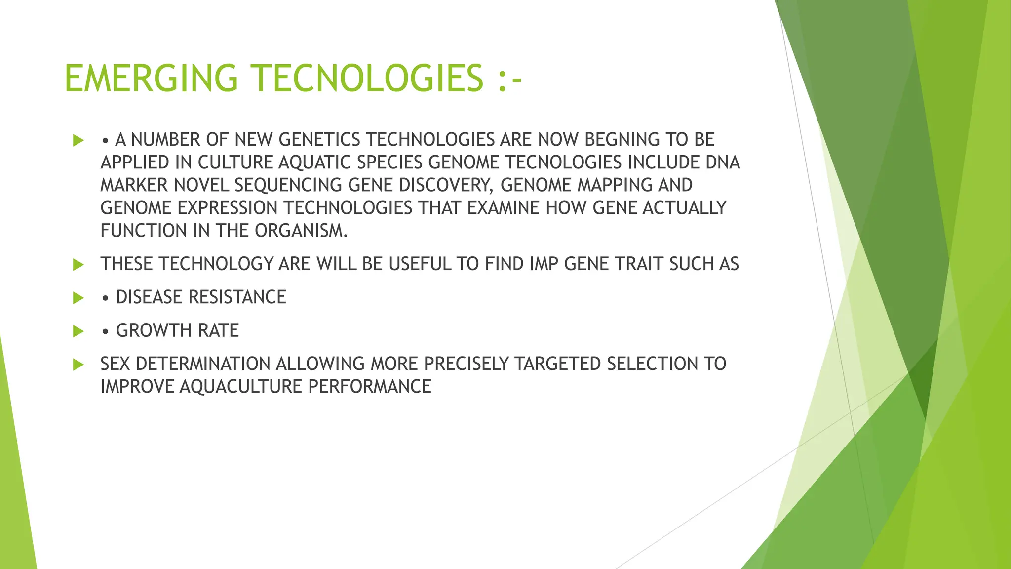ROLE OF GENETICS AND BIOTECHNOLY IN AQUACULTURE | PPTX