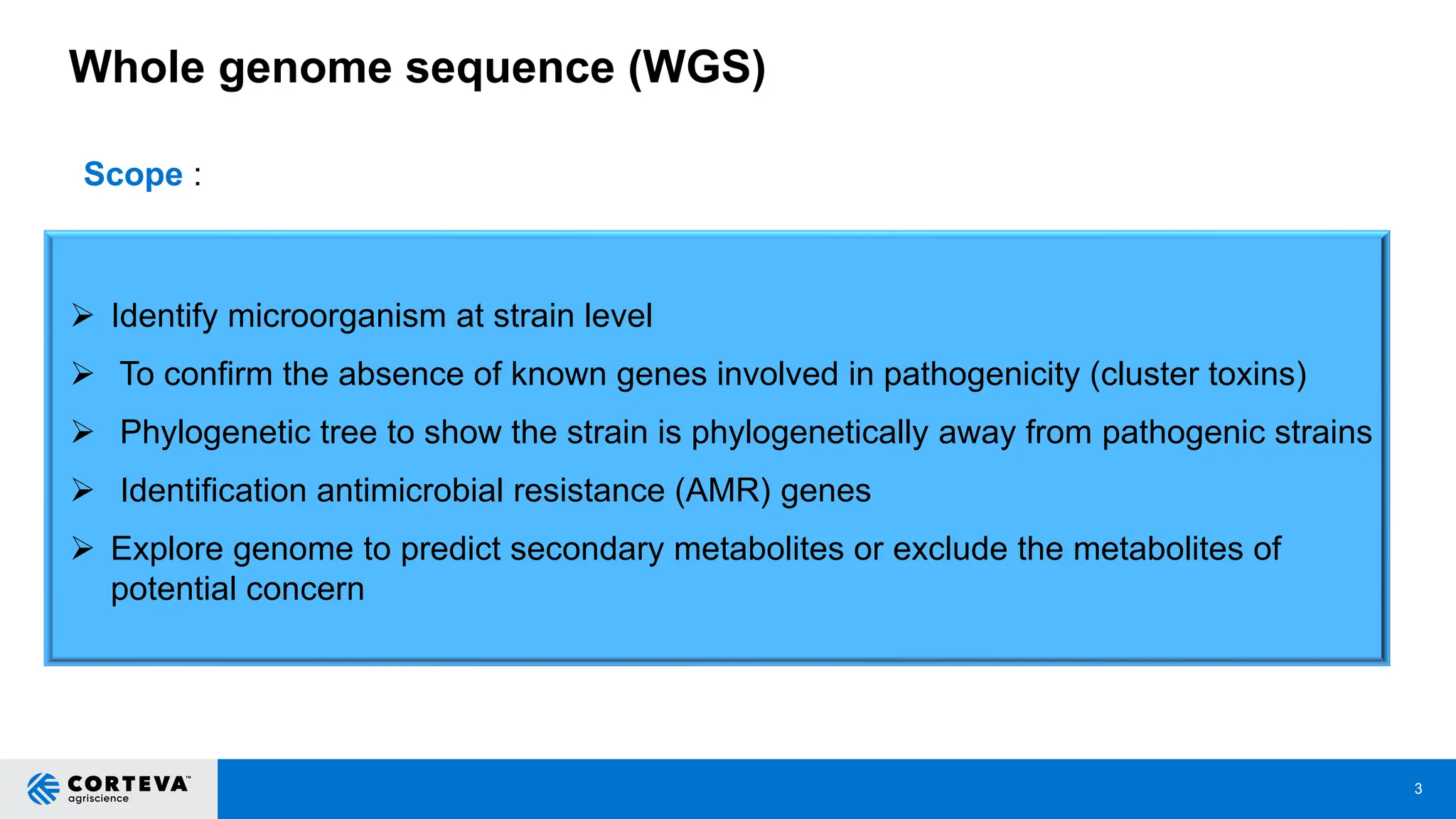 Role of genome sequencing (WGS) in microbial biopesticides safety ...