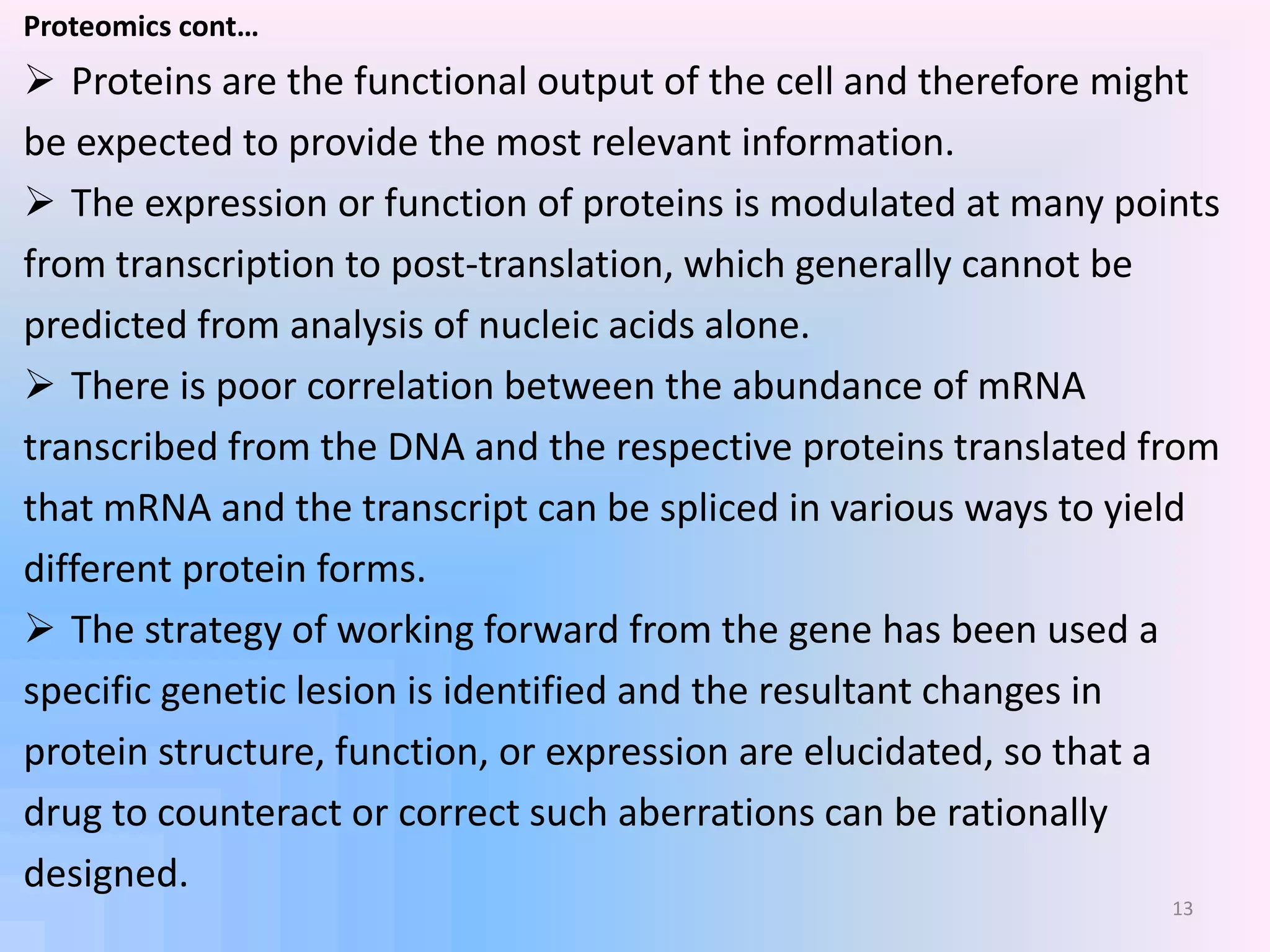 Role of genomics proteomics, and bioinformatics. | PDF