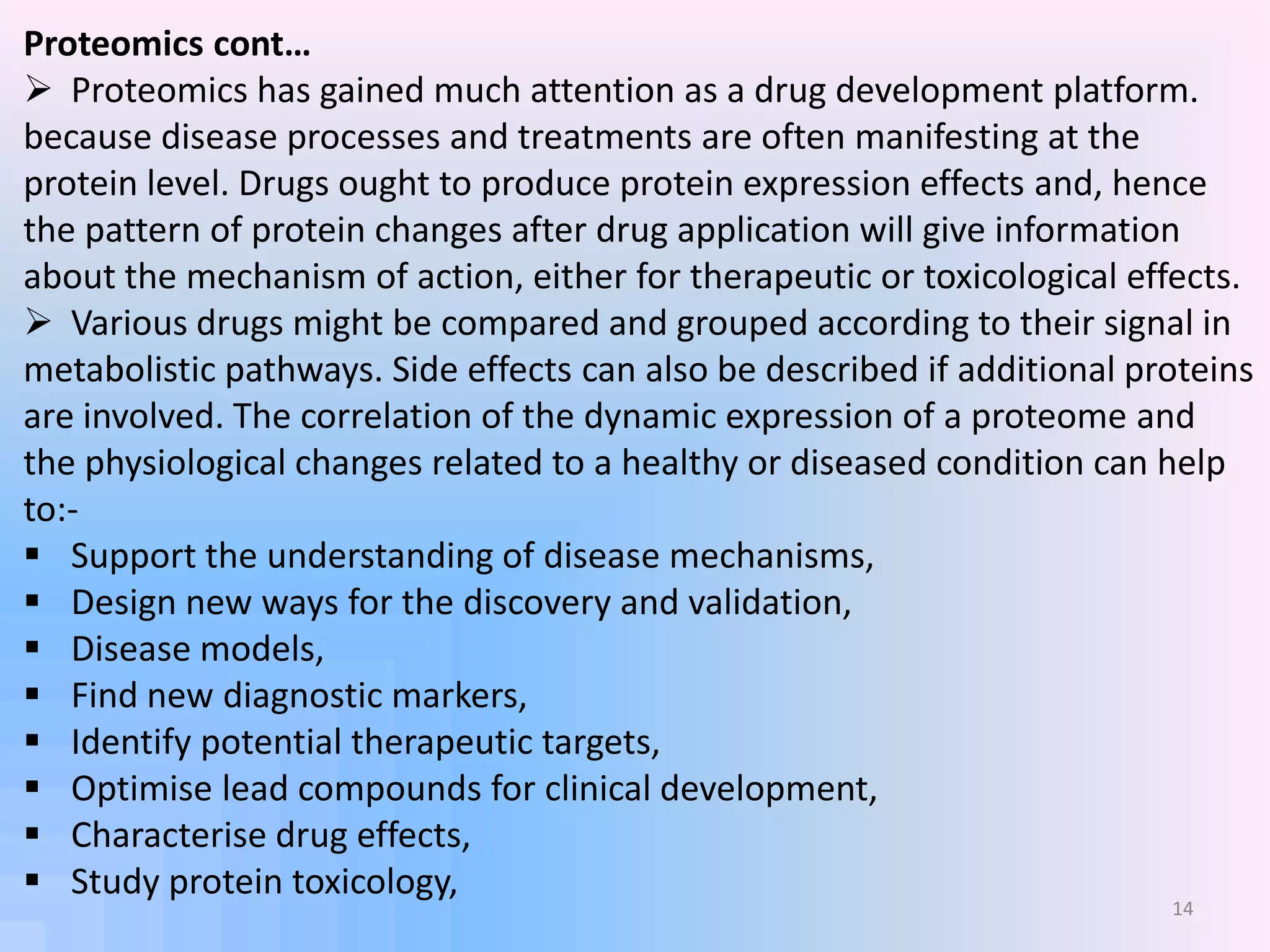 Role of genomics proteomics, and bioinformatics. | PDF