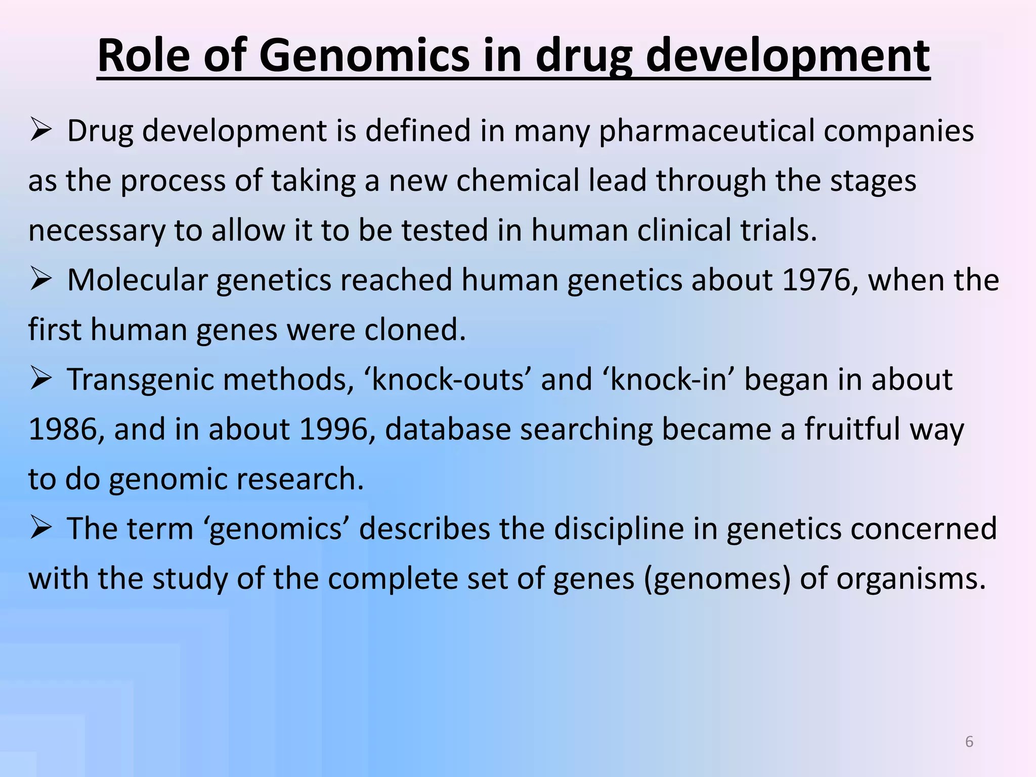 Role of genomics proteomics, and bioinformatics. | PDF