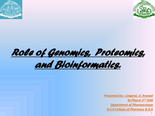 Role of genomics proteomics, and bioinformatics. | PDF