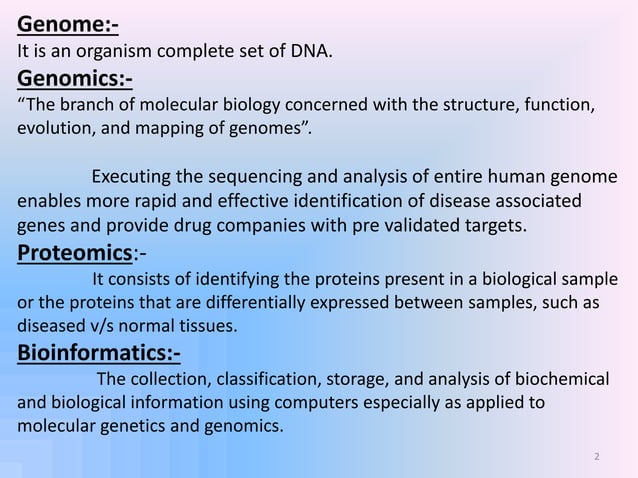 Role of genomics proteomics, and bioinformatics. | PDF