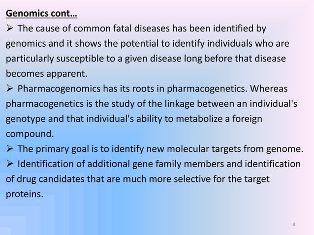 Role of genomics proteomics, and bioinformatics. | PDF