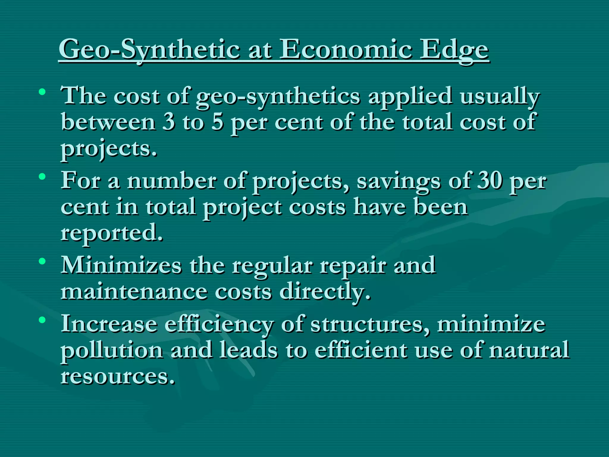 Role of geosynthetics in civil Engineering | PPT