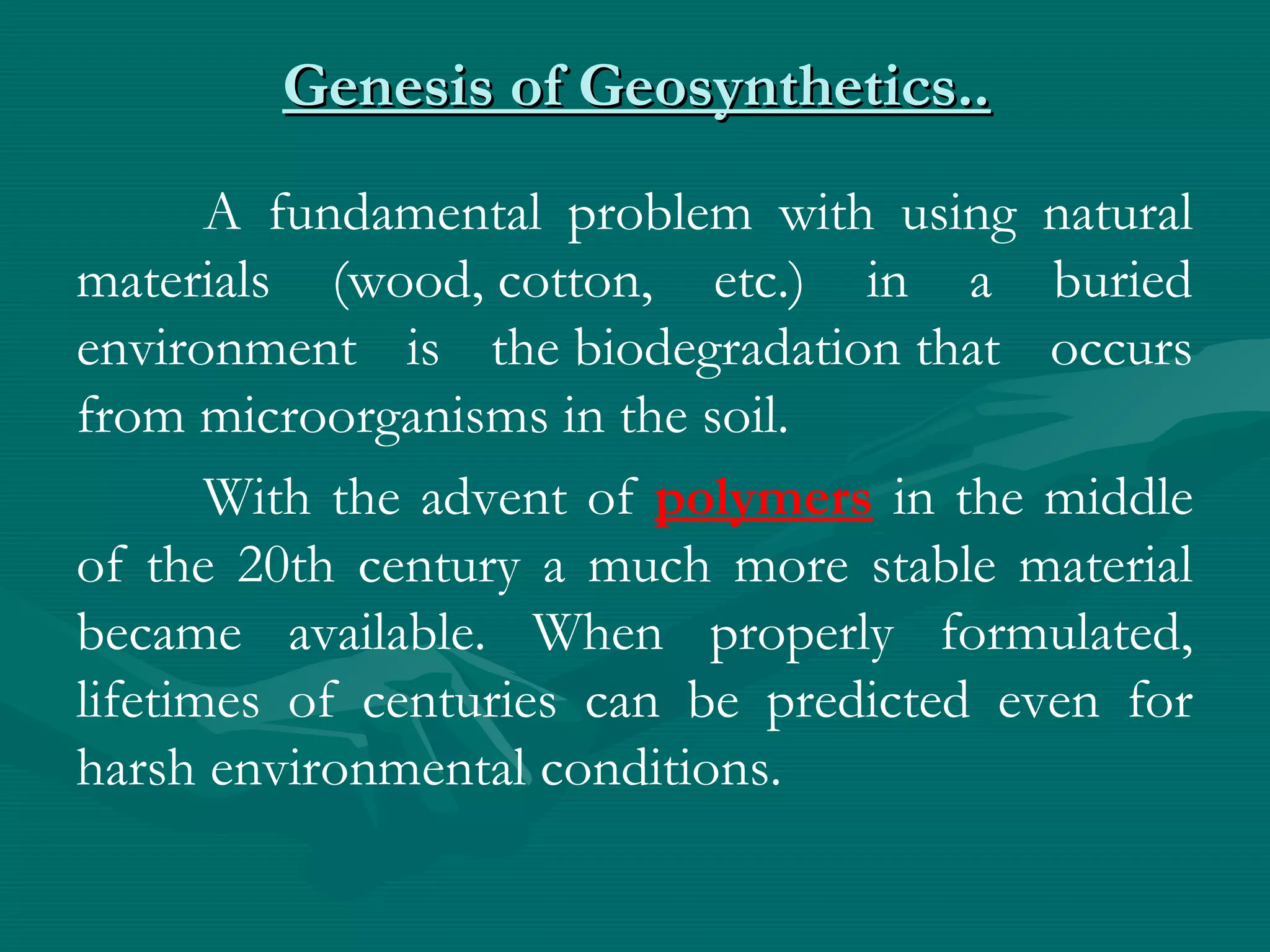 Role of geosynthetics in civil Engineering | PPT