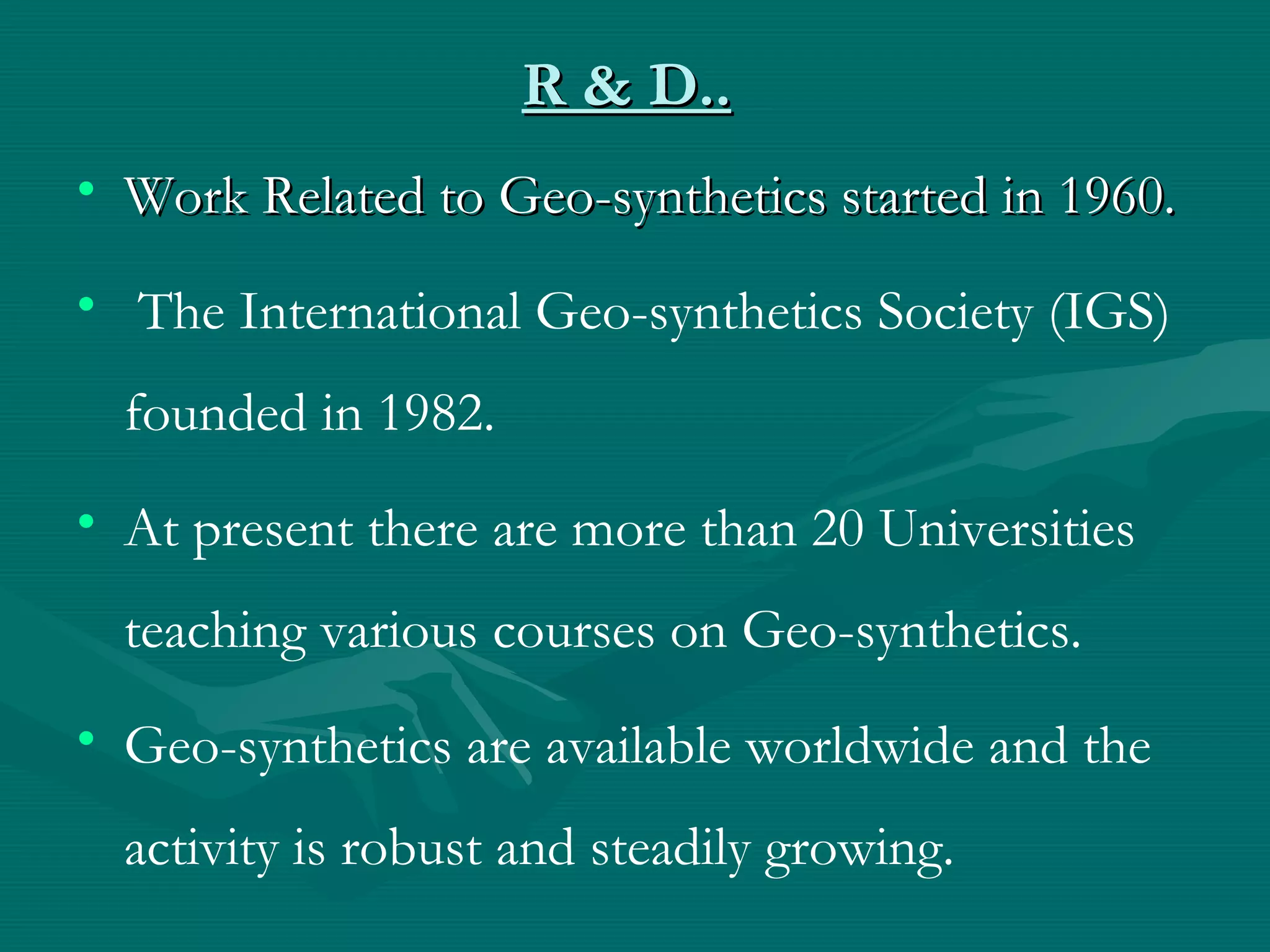 Role of geosynthetics in civil Engineering | PPT