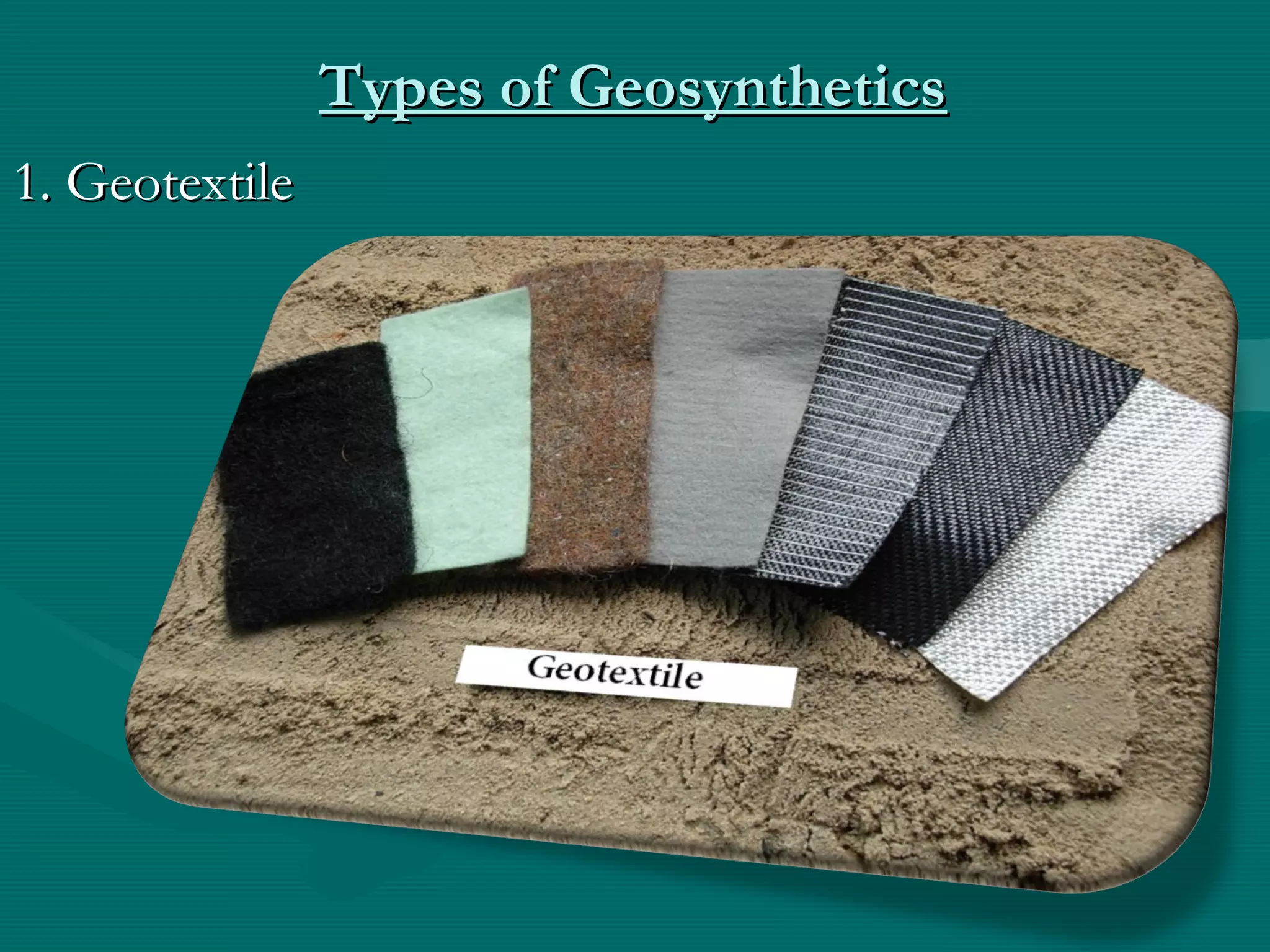 Role of geosynthetics in civil Engineering | PPT