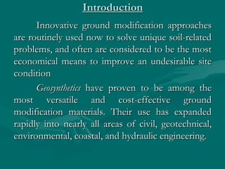 Role of geosynthetics in civil Engineering | PPT
