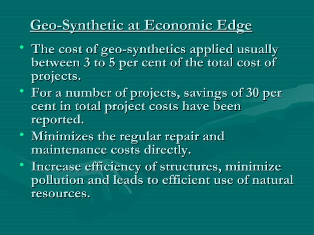 Role of geosynthetics in civil Engineering | PPT