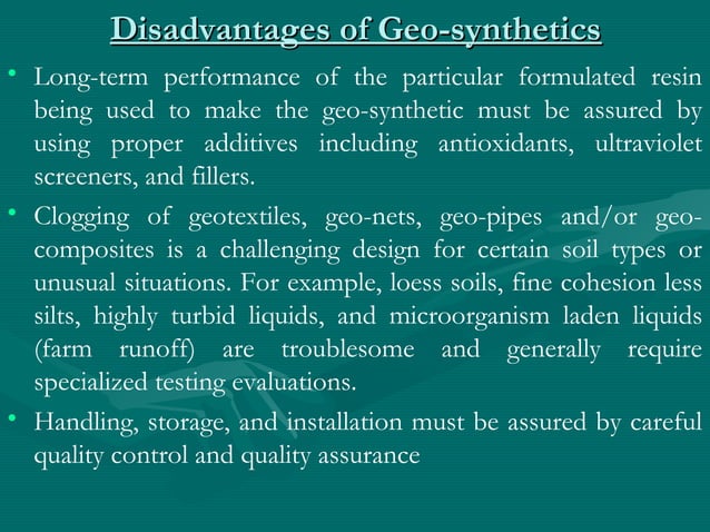 Role of geosynthetics in civil Engineering | PPT