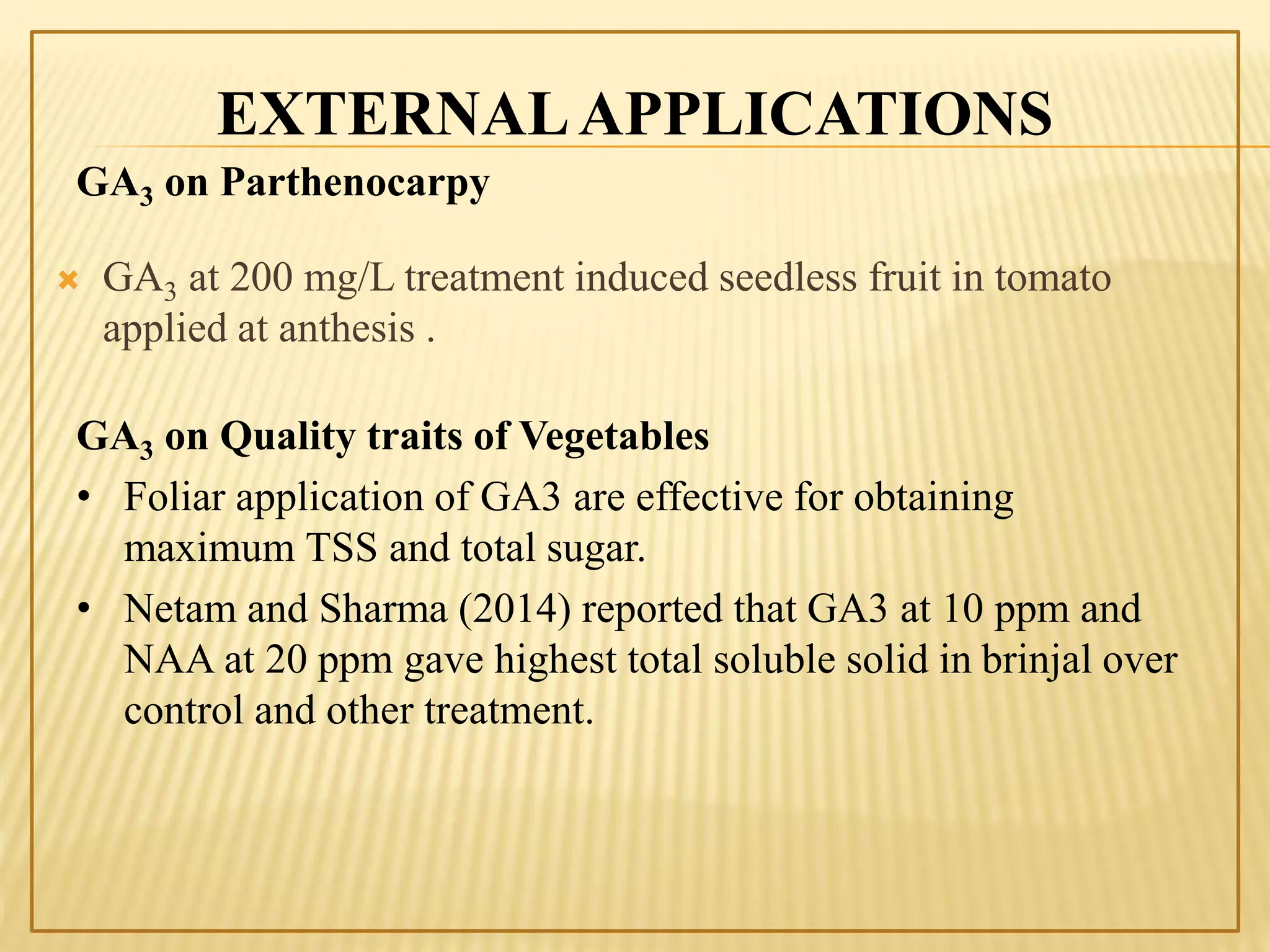 Role of Gibberellins, mode of action and external applications.pptx